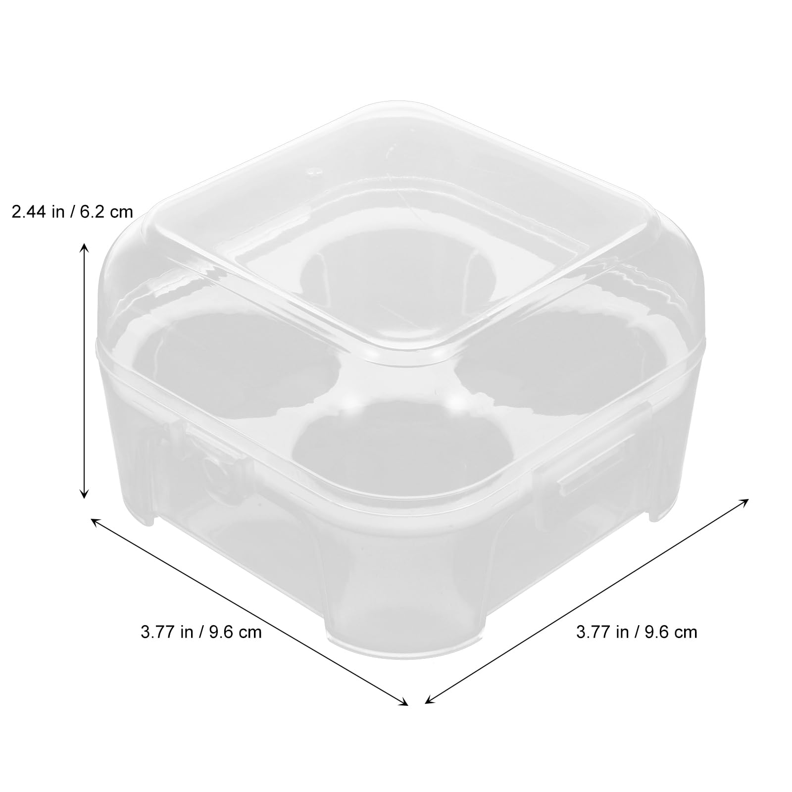 Compartment Egg Holder 3pcs Egg Travel Box Fresh Chicken Egg 4 Lattices Tray with Cover Lid Portable Egg Container for Home Shop Picnic Outdoor Egg Storage Box