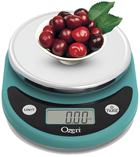 Ozeri Pronto Digital Multifunction Kitchen and Food Scale, Black on Teal