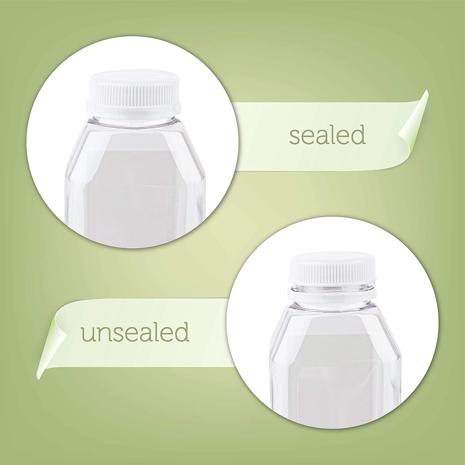 Disposable Juice Container with Caps, 12 Oz Reusable, Clear & Empty Smoothie Bottle For Grab & Go Drink & Juicing Journey, 12 Pack BPA-Free Plastic Water Bottles, Handy, Leak-Proof Beverage Containers