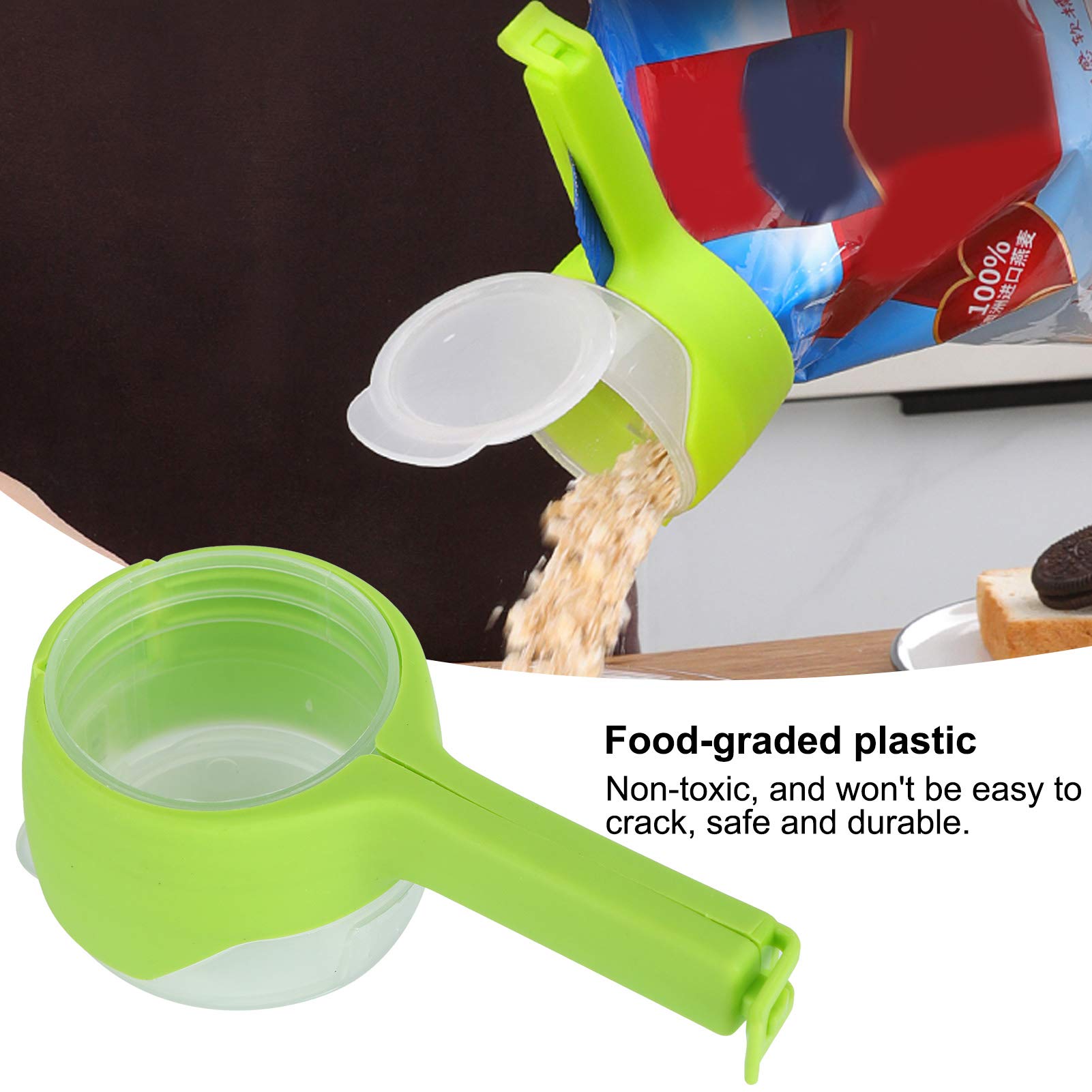 5Pcs Bag Clips for Food, Food Storage Sealing Bag Clips With Spouts for Kitchen Food Storage and Organization