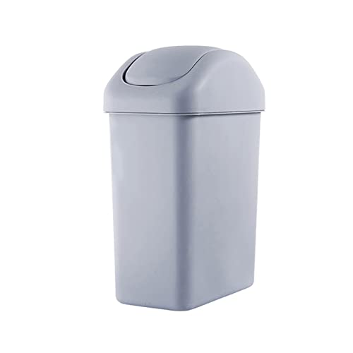 Trash Bin Trash Can Wastebasket Trash Can with Swing Lid, Compact Garbage Can for Bathroom, Bedroom,Office,Kitchen,Small Space Living Garbage Can Waste Bin (Color : OneColor, Size : 28.5x17x40cm)