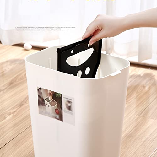 SCUUBE Trash Bin Trash Can Wastebasket 15 Liter Separate Dry and Wet Trash Can, Garbage Bin Double Barrel Press Type, Living Room and Kitchen Wastebasket with Lid Garbage Can Waste Bin