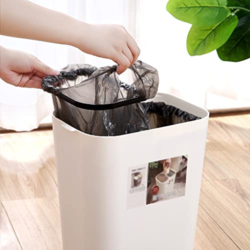 SCUUBE Trash Bin Trash Can Wastebasket 15 Liter Separate Dry and Wet Trash Can, Garbage Bin Double Barrel Press Type, Living Room and Kitchen Wastebasket with Lid Garbage Can Waste Bin
