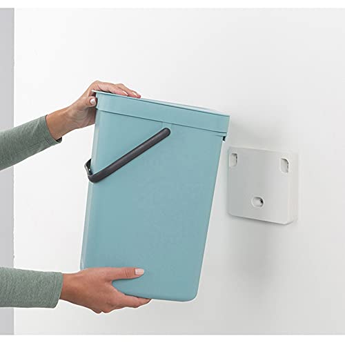UNNIQ Trash can, 1pc Plastic Rectangular Small Trash Bin, Waste Paper, Trash Bin Container, with Handle, for Bathroom, Kitchen, Home Office, Dormitory Size: 22 * 27.9 * 40.1cm