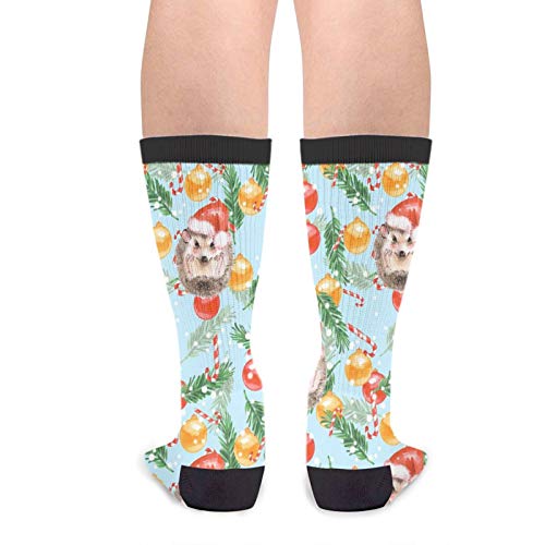 Lovely Christmas Hedgegog Socks Women & Men Breathable Novelty Moisture Control Running Crew Socks