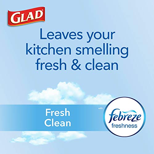 GLAD Small Trash Bags - 4 Gallon Trash Bag for Waste Basket, Gain Fresh Clean Scent, 26 Count (Pack of 6)