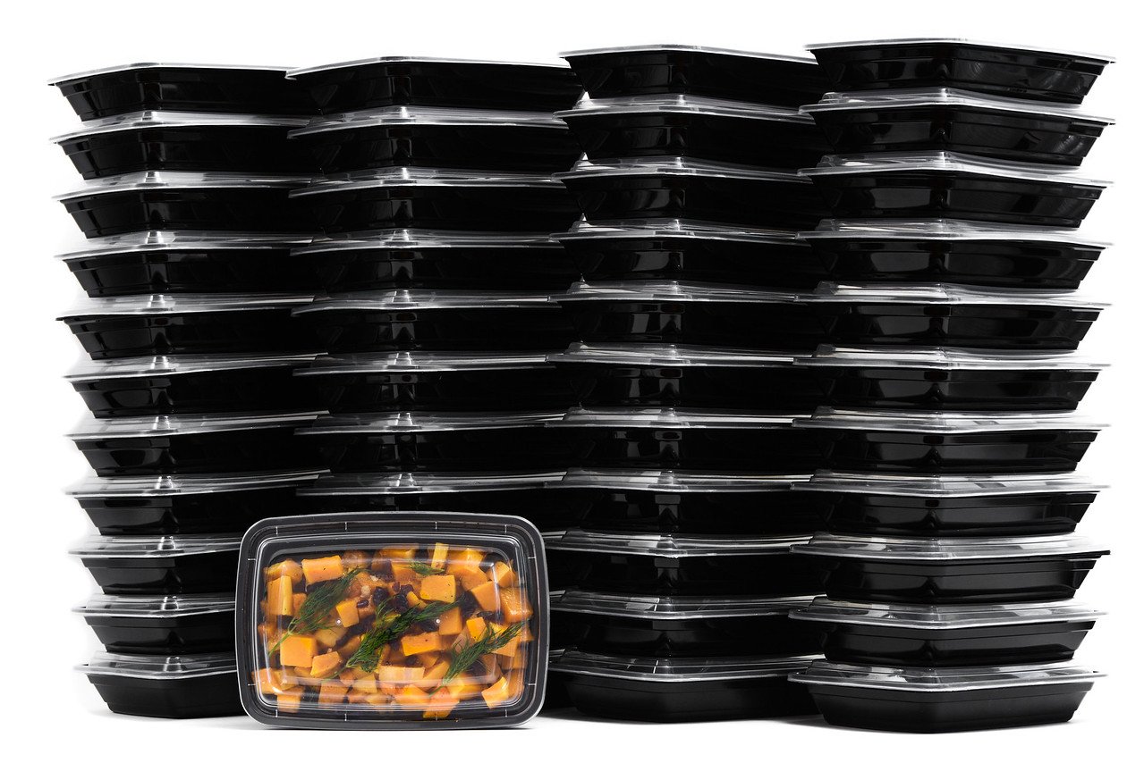 32 oz Reusable Food Storage 5 Pack Containers with Lids by EcoQuality – Rectangular BPA Free Freezer, Microwave & Dishwasher Safe – Airtight & Watertight Stackable, Lunch Meal Prep, To-Go, Bento Box