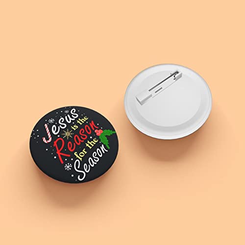 Christian Jesus is The Reason for The Season Pins Funny Christmas Stocking Stuffer Gifts Button Pins Buttons Badges Pins