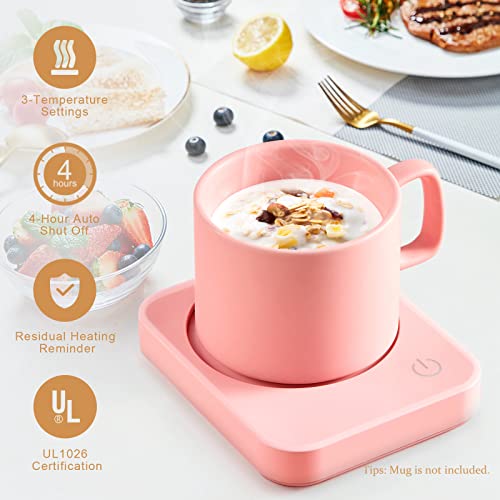 VOBAGA Coffee Mug Warmer, Electric Coffee Warmer for Desk with Auto Shut Off, 3 Temperature Setting Smart Cup Warmer for Heating Coffee, Beverage, Milk, Tea and Hot Chocolate (No Cup)
