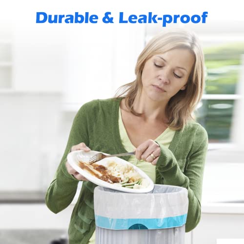 4 Gallon Trash Bags 100 Counts, Drawstring Small Trash Bags for Bathroom,Kitchen, Small Garbage Bags for Car Trash Can, Office Waste Bin Liners