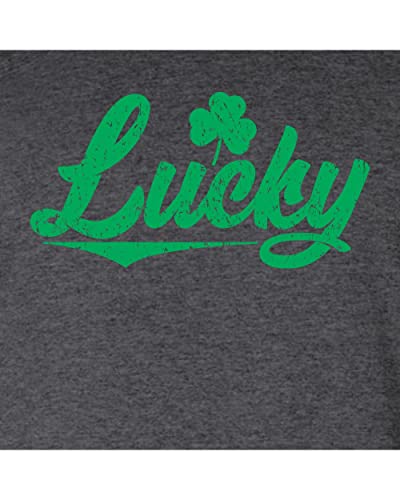 Go All Out 4X-Large Black Heather Mens Lucky Shamrock St. Patrick's Day Sweatshirt Hoodie