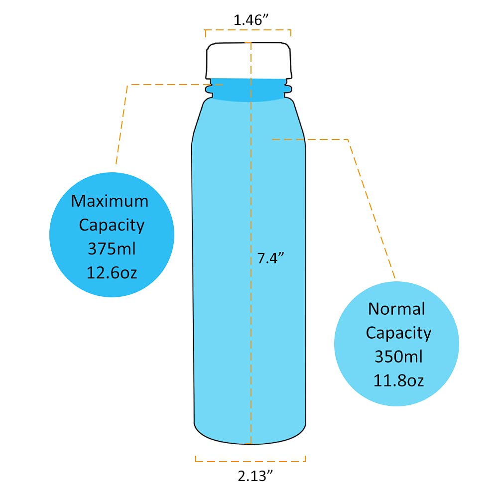 BPFY 30 Pack 12 oz Empty Plastic Juice Bottles with Caps Reusable Clear Beverage Containers with Black Tamper Evident Lids, Brush, Funnel for Juice, Milk, Water, Coffee