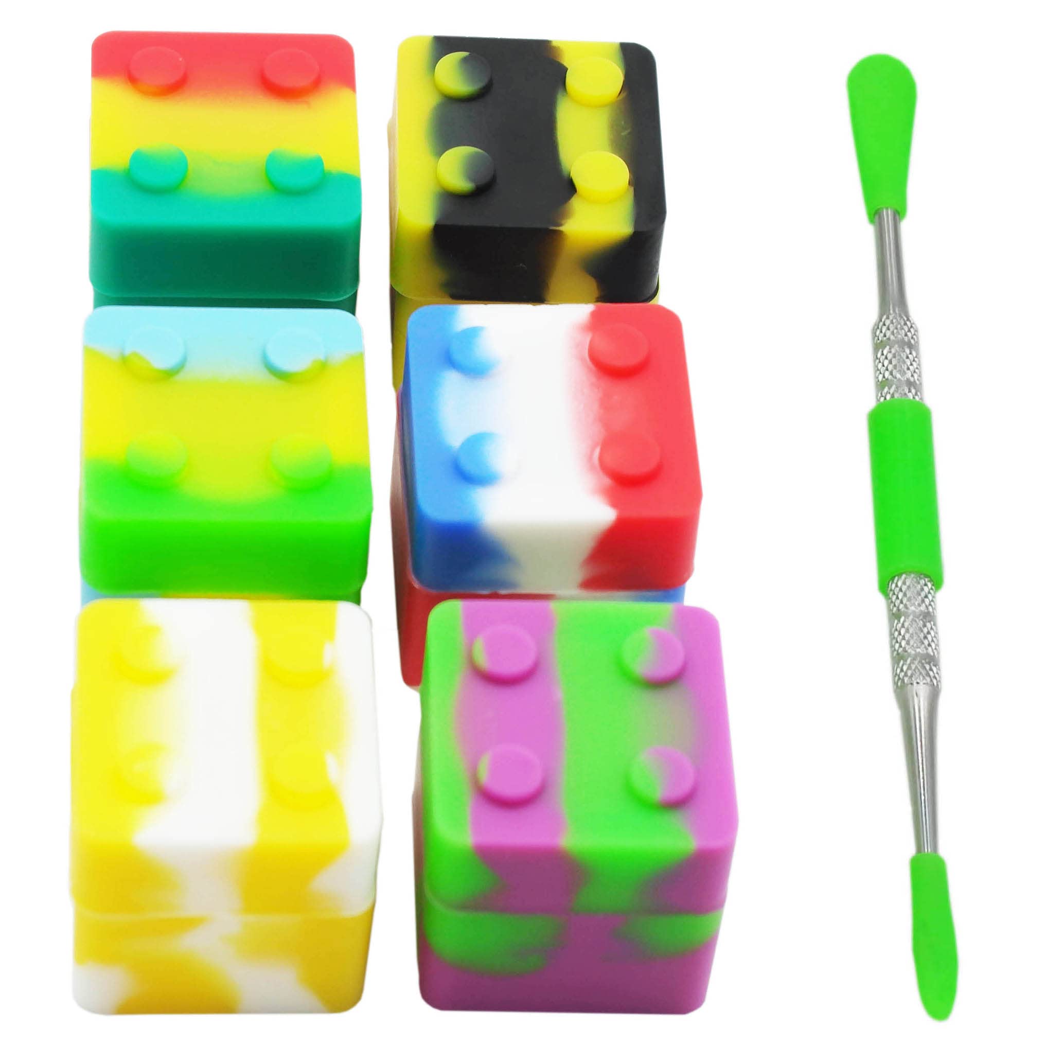 vitakiwi 9ml Silicone Concentrate Containers Non-stick Food Storage Jars with Carving Tool