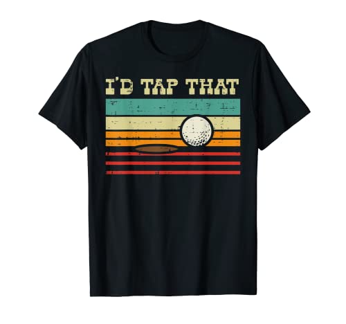 Id Tap That Golf Ball Sunset Retro Golfing Golfer Men Women T-Shirt