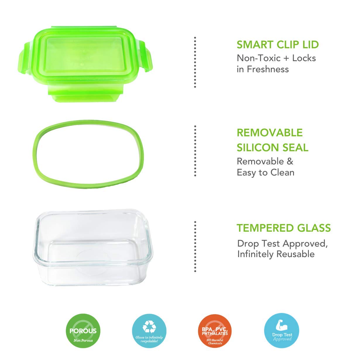 Wean Cube Glass Food Storage Raspberry Carrot Combo - Pack of 2 x 4 oz square containers Pink & Orange