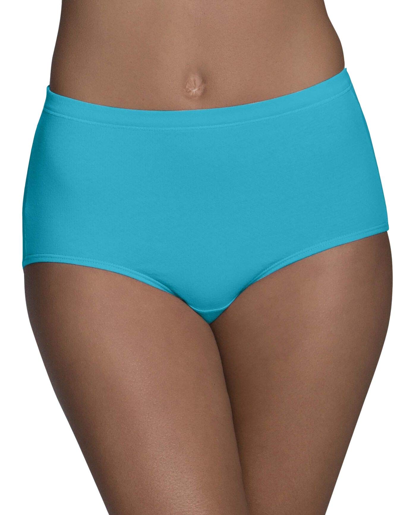 Fruit of the Loom womens Breathable Underwear, Regular, Brief - Cotton Mesh - 6 Pack Assorted Colors, 8 US