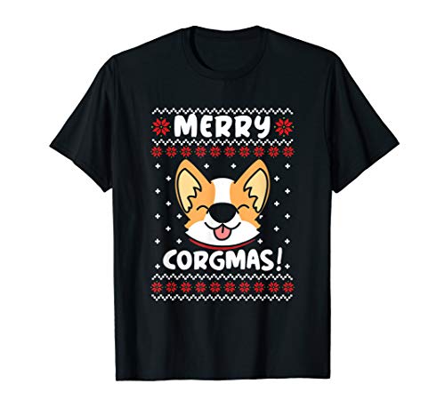 Corgi Dog Funny Ugly Christmas T-Shirt