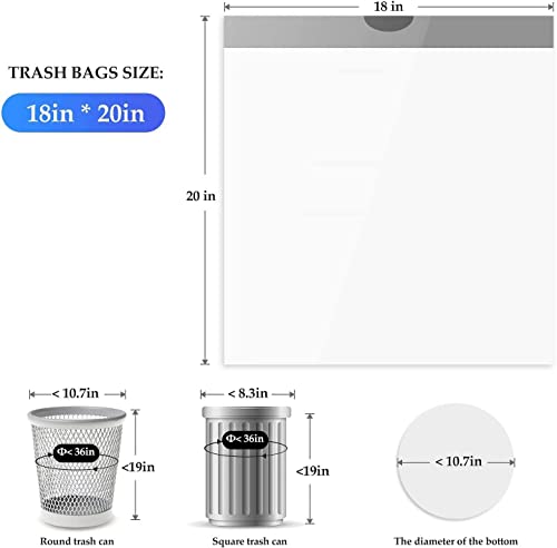 YIHATA Small Trash Bags 4 Gallon Trash Bag Bathroom Trash Bags - Custom Fit Drawstring Small Trash Can Bags for Bathroom, Kitchen, Bedroom, Office, 45 Count (Upgraded - Easy to Separate)