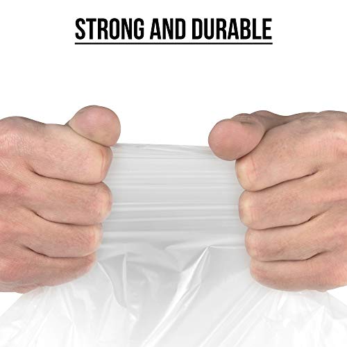 Aluf Plastics 20-30 Gallon 0.8 MIL Clear Drawstring Trash Bags - 30" x 33" - Pack of 36 - For Home, Kitchen, Bathroom, & Office , 36 Count (Pack of 1)