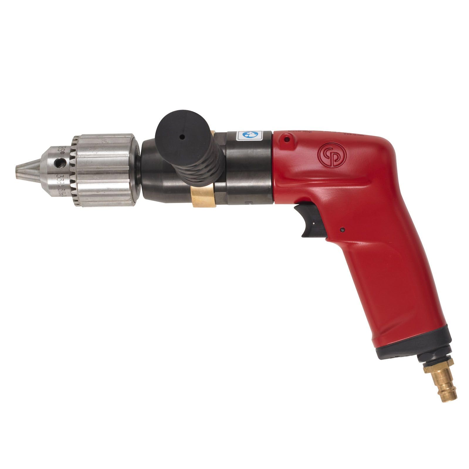 Chicago Pneumatic CP1117P05 - Air Power Drill, Hand Drill, Power Tools & Home Improvement, 1/2 Inch (13 mm), Keyed Chuck, Pistol Handle, 1.01 HP / 750 W, Stall Torque 22.1 ft. lbf / 30 Nm - 500 RPM