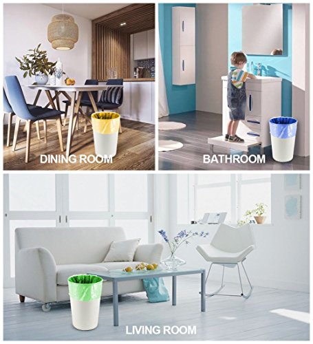 8 Gallon/150pcs Medium Trash Bags, FORID Colorful Clear Garbage Bags, Extra Strong Rubbish Bags for Home, Office, Car/30 Liter/5 Rolls