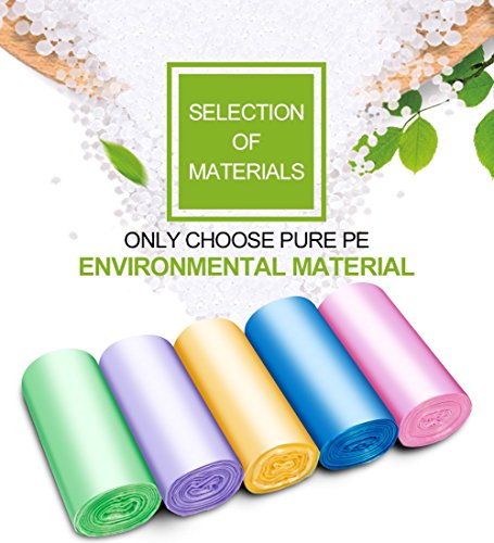 8 Gallon/150pcs Medium Trash Bags, FORID Colorful Clear Garbage Bags, Extra Strong Rubbish Bags for Home, Office, Car/30 Liter/5 Rolls