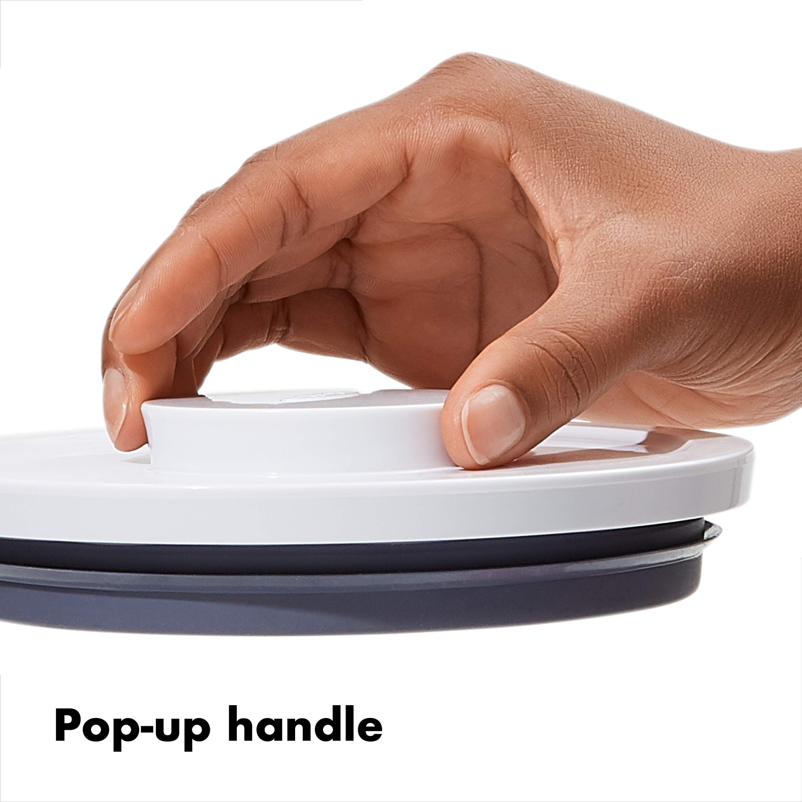 OXO Good Grips 3-Piece Mini Round POP Canister, Set 3X 0.6L, Transparent, 600 Millilitre