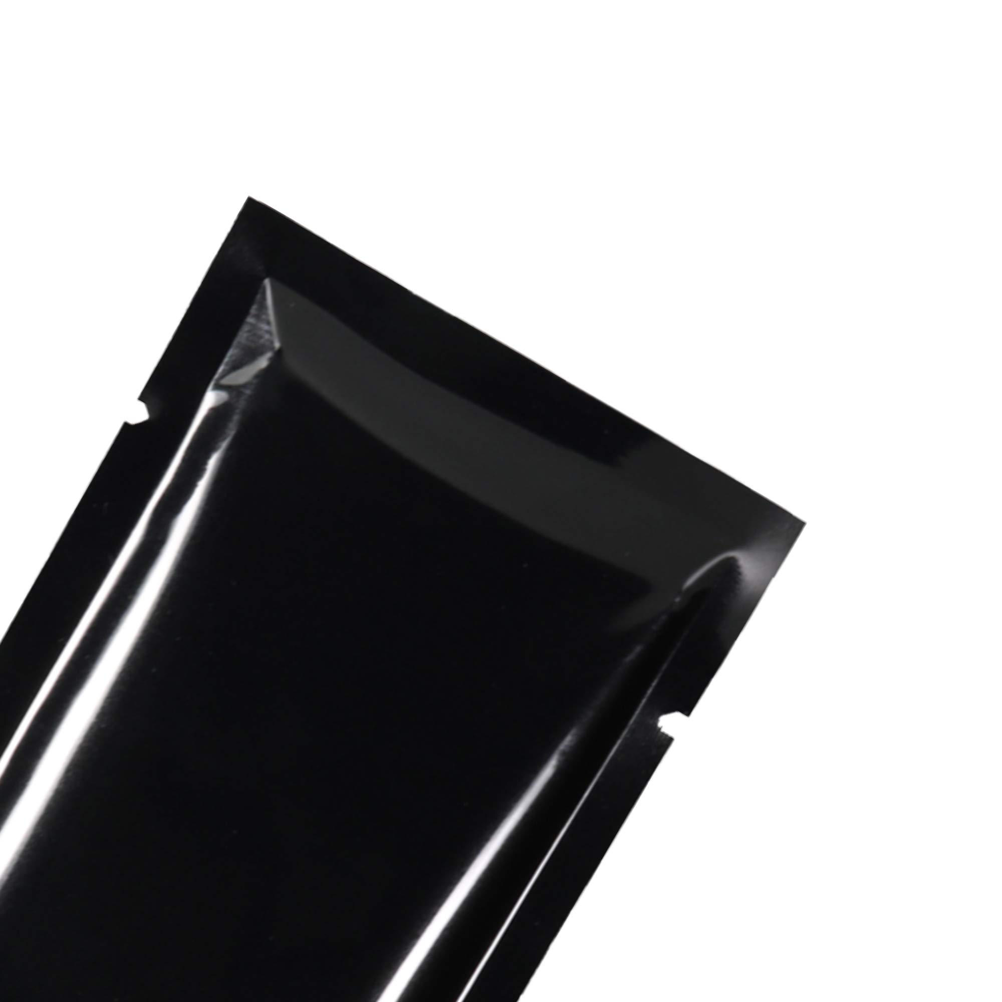 QQ Studio Multi Color Glossy Food Safe Confectionery Dessert SlickSeal⢠Flat Bag with Tear Notch (100 Black, 2.75" x 4")
