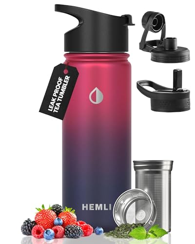 18 oz Insulated Tea Mug with Infuser and Lid - Tea Tumbler, Travel Mug, Portable Flask