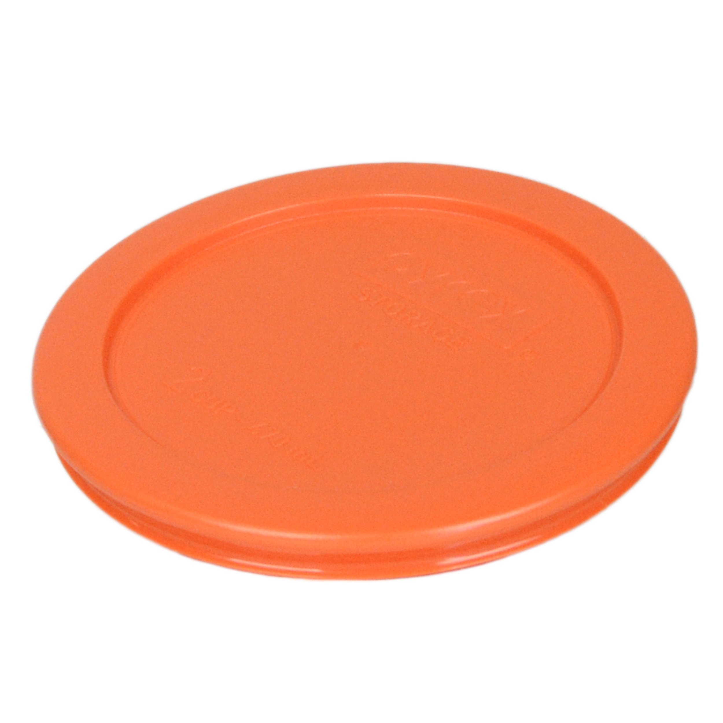 Pyrex (2 7200 2 Cup Glass Dishes & (2) 7200-PC 2 Cup Orange Lids Made in the USA