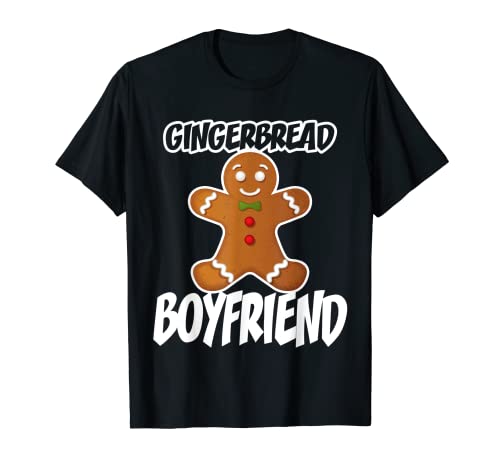 Mens Gingerbread Boyfriend Christmas Stocking Stuffer T-Shirt