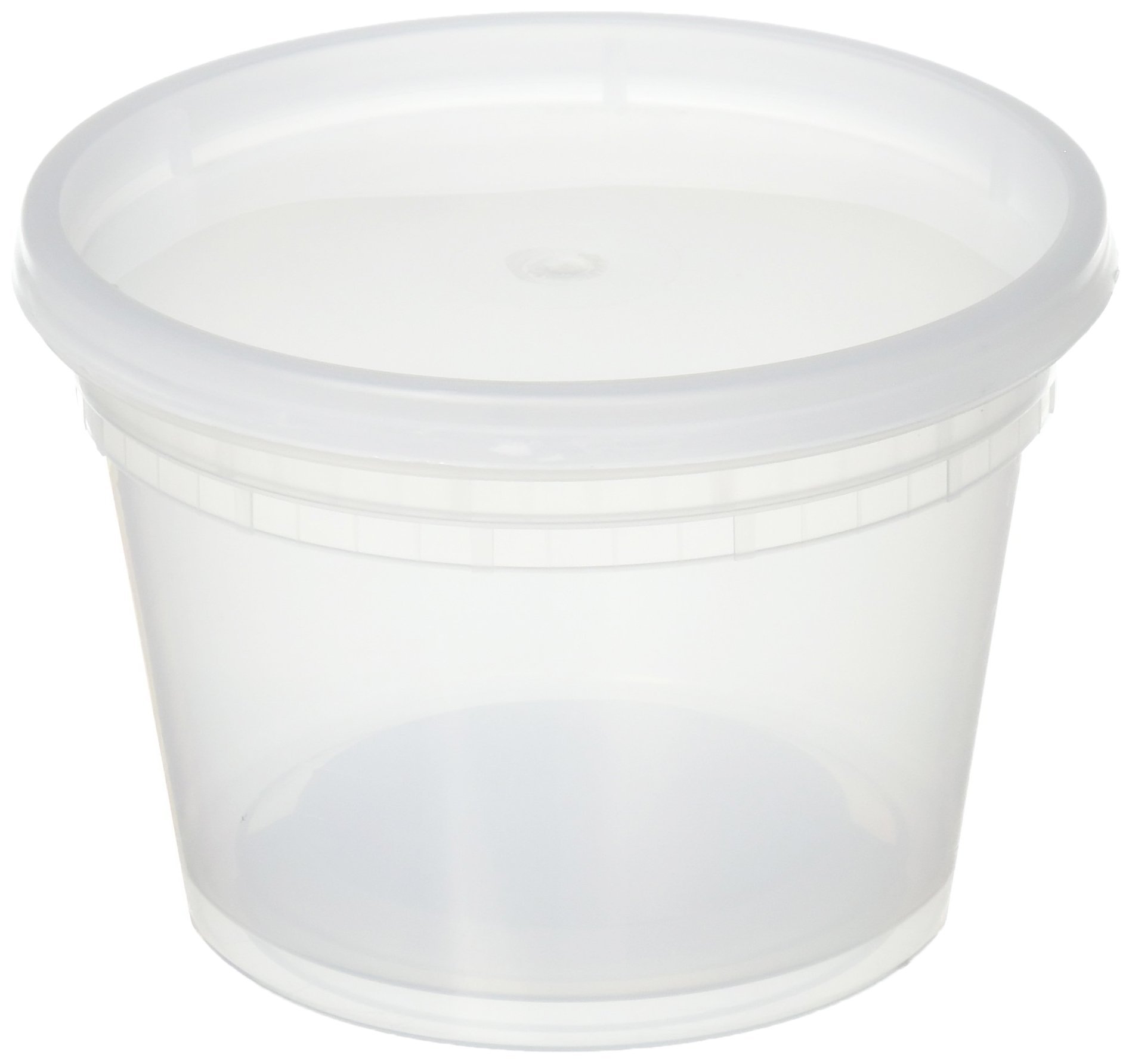 Deli Food Storage Containers with Lids, 16 Ounce, 12 Count
