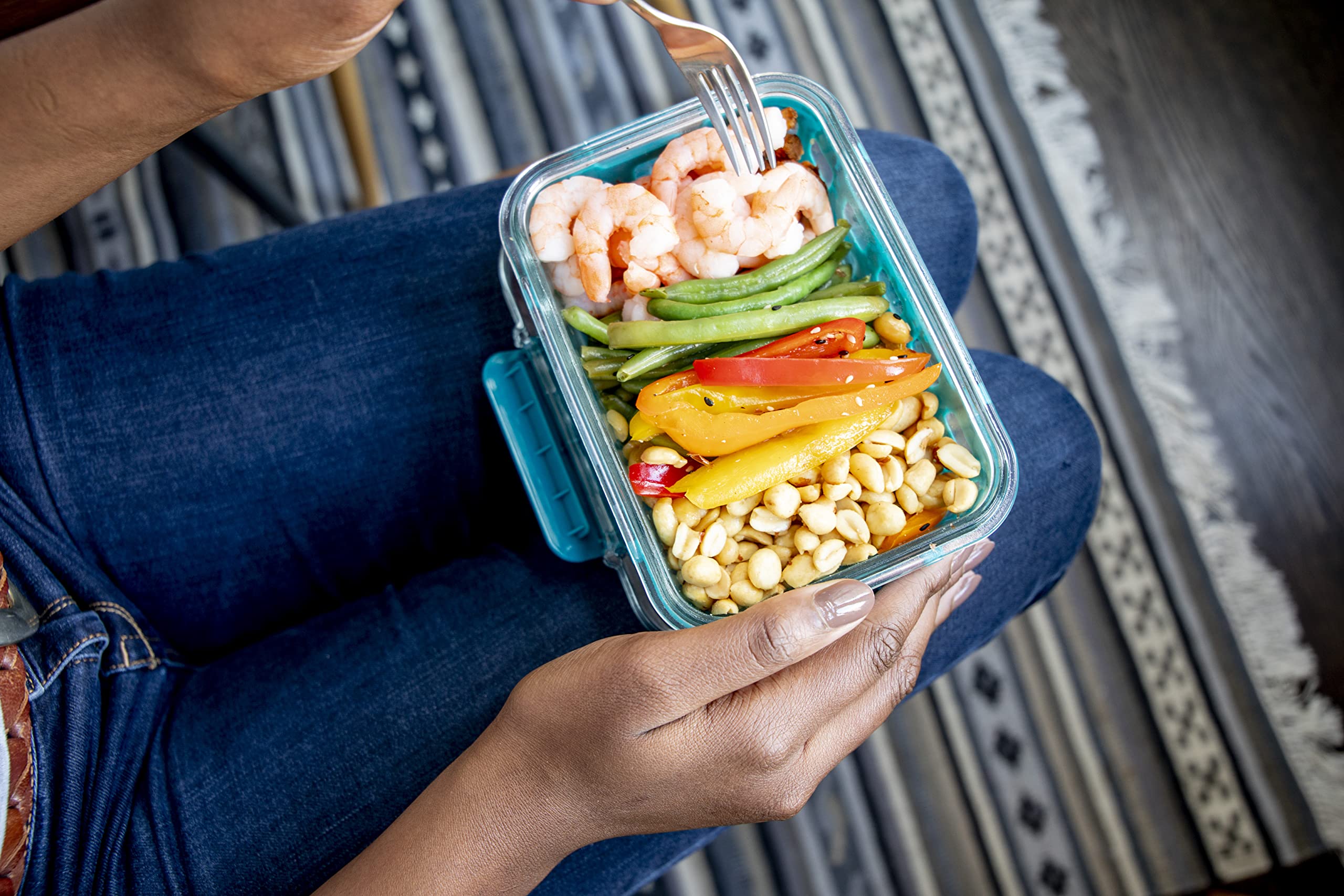 Ello DuraGlass Food Storage Containers, Antigua, 3.4 cup