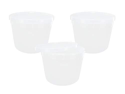 Poly Farm 1/2-Gal (64oz) Ice Cream Tub and Lid (3)