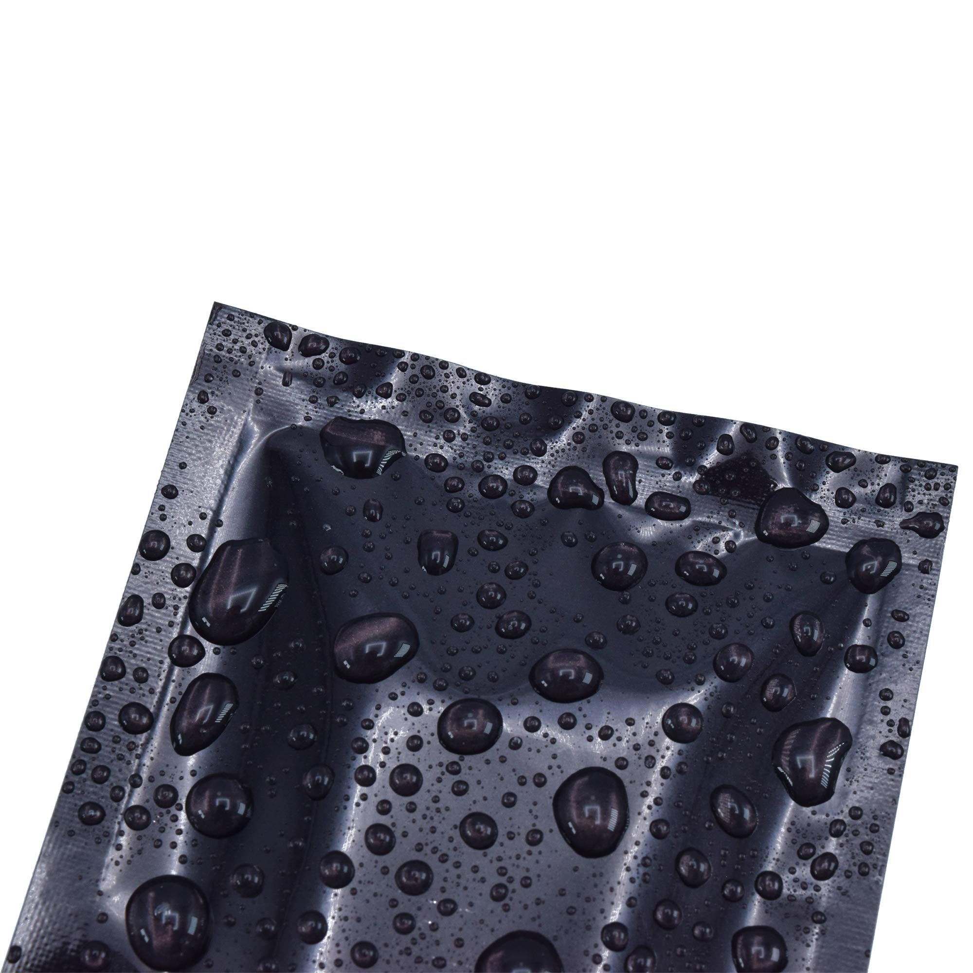 QQ Studio Multi Color Glossy Food Safe Confectionery Dessert SlickSeal⢠Flat Bag with Tear Notch (100 Black, 2.75" x 4")