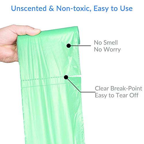 Biodegradable Trash Bags 13 Gallon for Kitchen Tall Trash Can, 0.97 Mil Thicken Large Garbage Bags Recycling Lawn Trash Can Liner Green 60 Counts