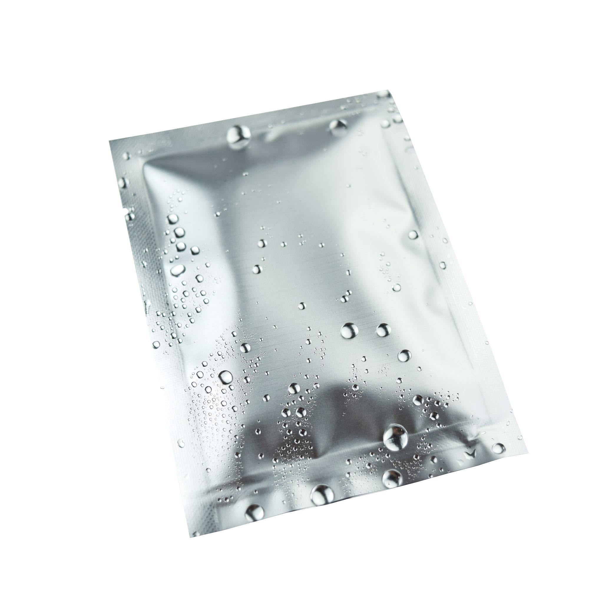 QQ Studio 200 PCS Metallic Mylar Foil Open Top Sealable Bags (6x9cm (2.3x3.5"), Silver)