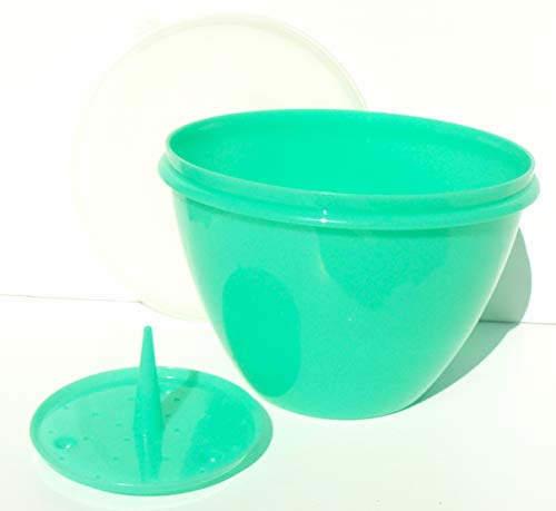 Tupperware Vintage Crisp It 679 Lettuce Keeper Bowl with Spike Green
