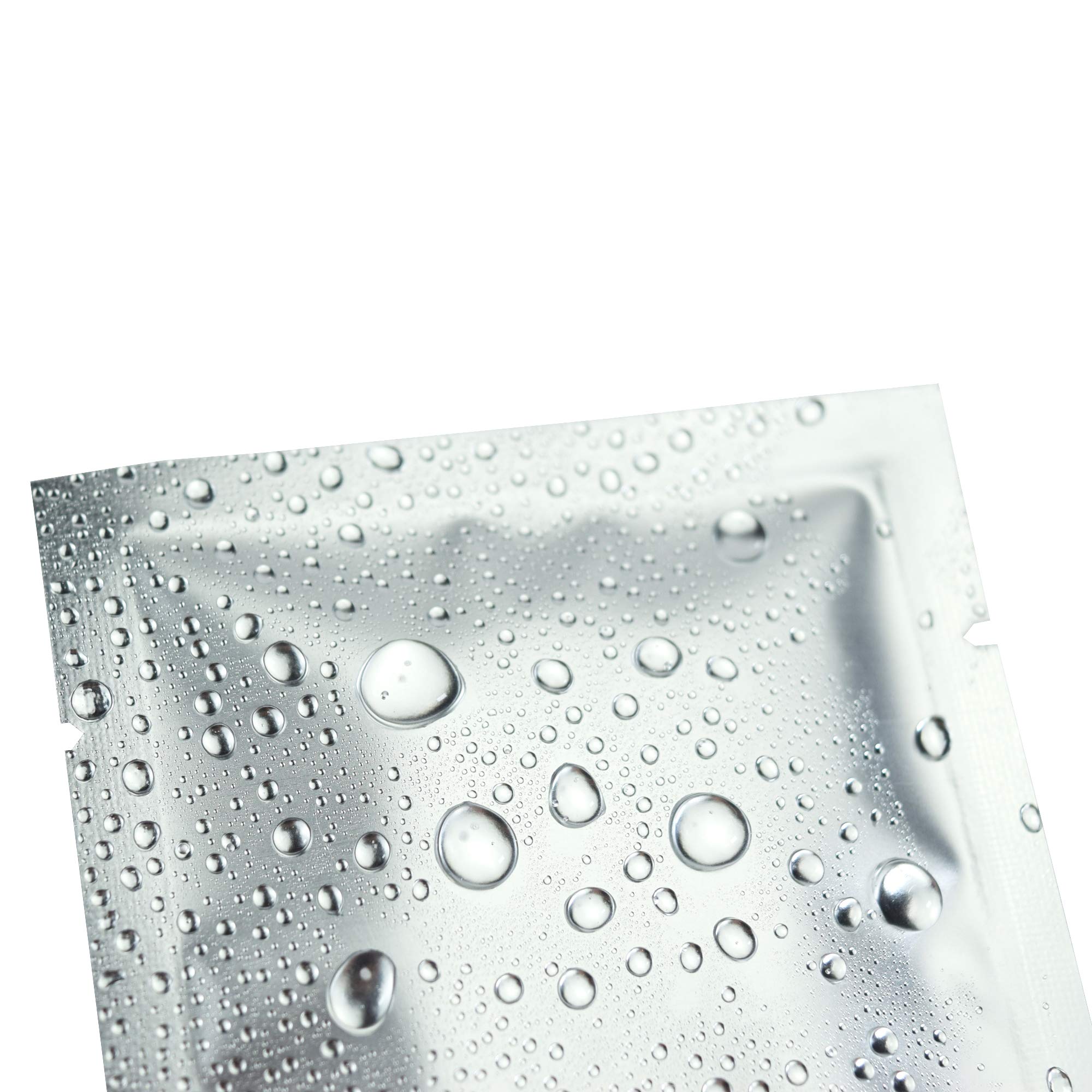 QQ Studio 200 PCS Metallic Mylar Foil Open Top Sealable Bags (6x9cm (2.3x3.5"), Silver)