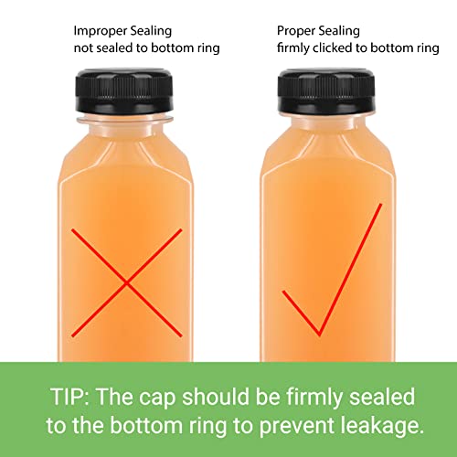 zmybcpack 24 pack 12 oz(350 ml) Clear PET Plastic Juice Bottles with Caps - Plastic Smoothie Bottles-Reusable Bulk Beverage Containers with Tamper Evident Lids for Juicing, Other Beverage