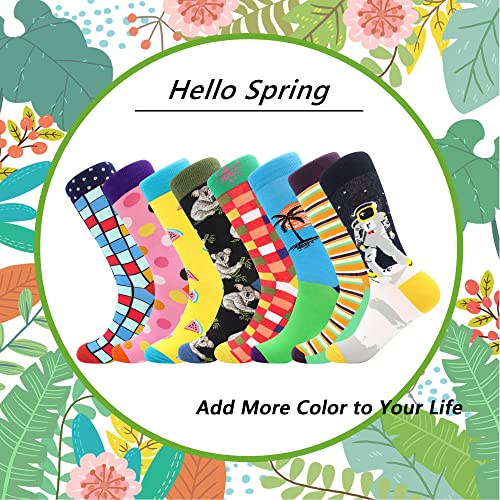 BISOUSOX Men's Colorful Funny Novelty Casual Cotton Crew Gift Fun Dress Socks Novelty for Men Father