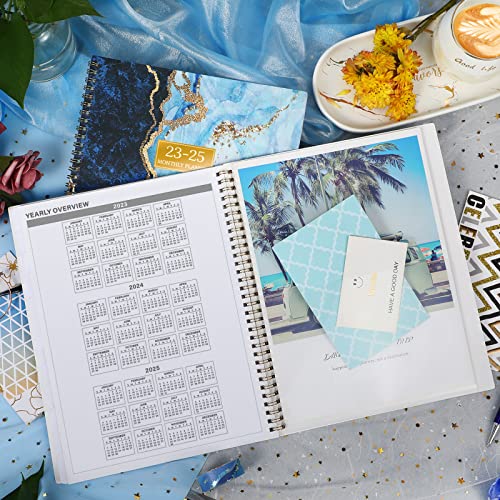 2023-2025 Monthly Planner/Calendar - Jul. 2023 - Jun. 2025, 2 Year Monthly Planner 2023-2025, 9" × 11" Calendar Planner 24 Months with Tabs, Twin-Wire Binding, Double-Side Pocket, Holiday & Note Pages