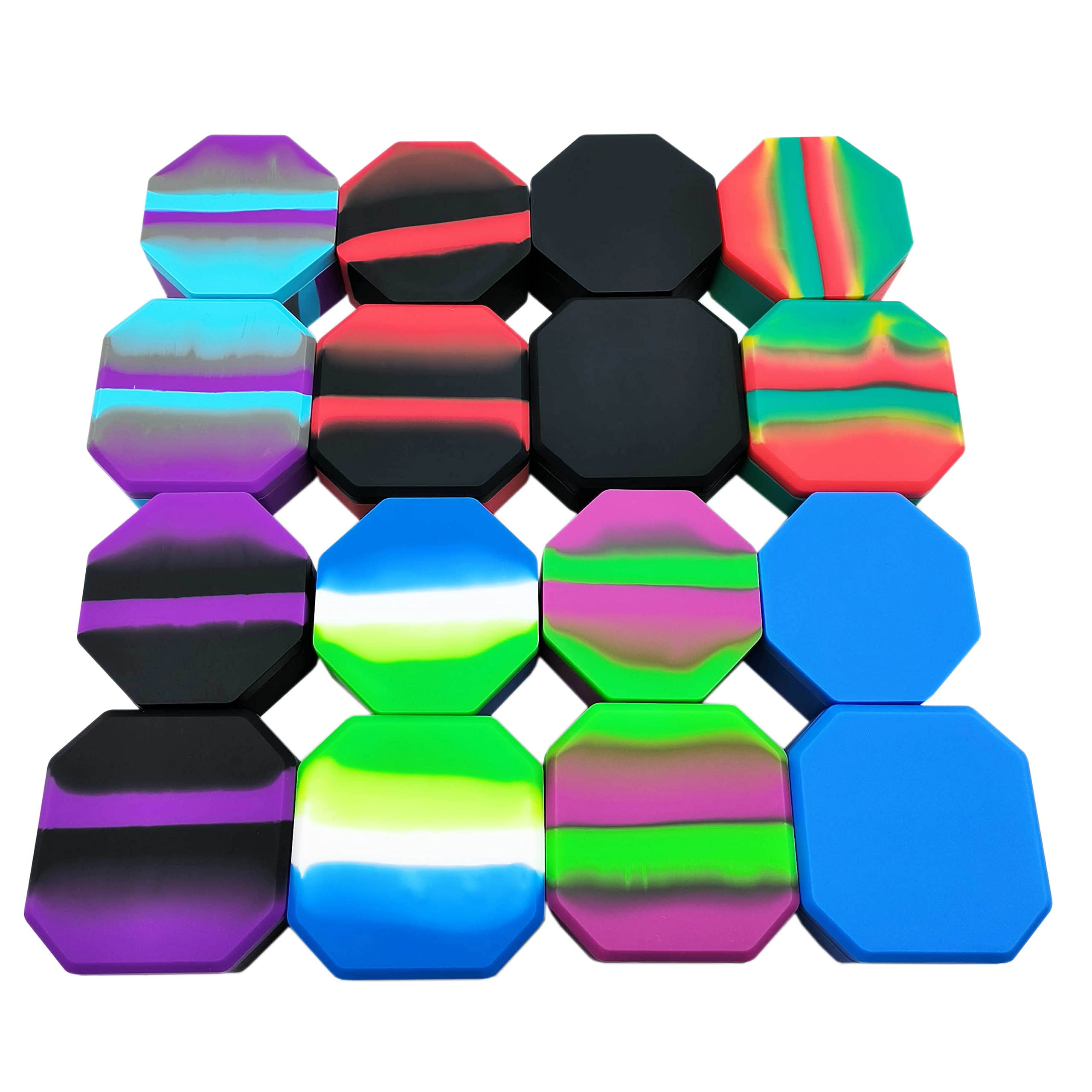 Pearwell 223ml Large Silicone Wax Concentrate Container 118ml 105ml Jars (16), Multicolor