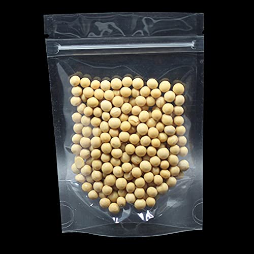 PABCK 100 Pack (Outside Size 3.9x5.9 inch)(Inside Size 3.54x3.66 inch) Clear Resealable Stand Up Bags Heat Seal Zipper Lock Leakproof Storage Pouch for Zip Food Storage Lock Packaging with Tear Notch