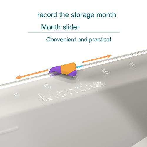 Silicone Freezer Tray with Lid - Food Freezer Container, Makes 2 Portions 2 Cup+4 Portions 1 Cup Cube Portion, Ice Cube Tray for Soup Sauce Meal Prep, Soup Trays with Date Slider-2 Pack