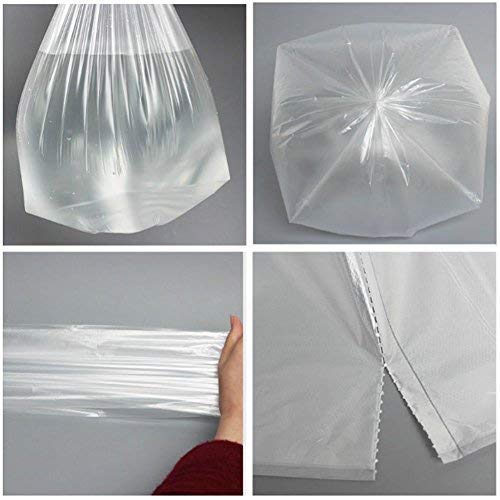 Cy3Lf 1.2 Gallon Light Duty Wastebasket Trash Bags, Clear, 100 Counts/ 2 Rolls