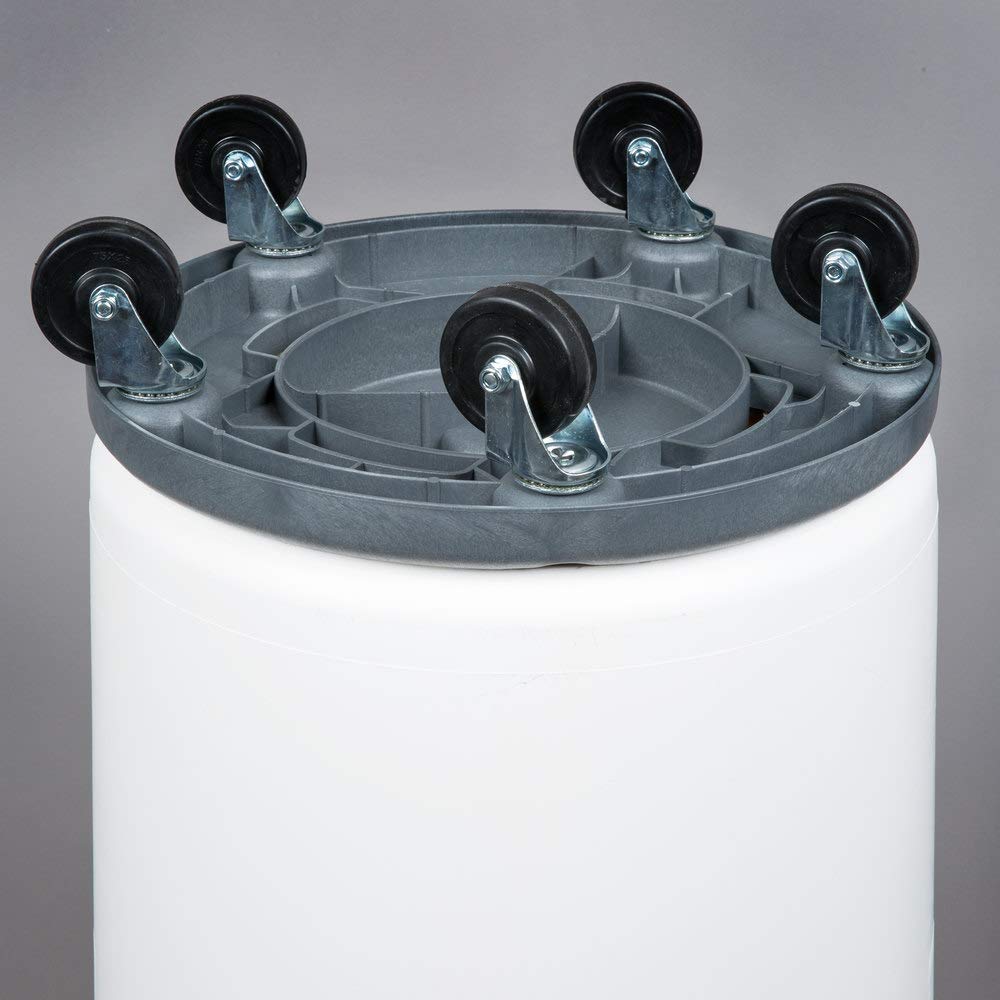 PRO&Family 32 Gallon White Ingredient Bin. SCOOP Added! Use for long term storage products: sugar, pasta dogs food, flour for Home, Restaurant, Industrial., Lid, and Dolly Kit