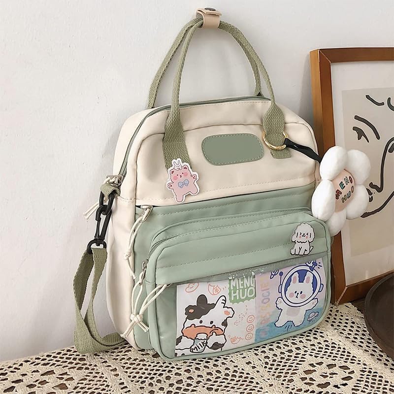 JQWSVE Kawaii Backpack with Kawaii Pins & Accessories Kawaii Aesthetic Backpack Cute Ita Bag Japanese Backpack JK Uniform Bag