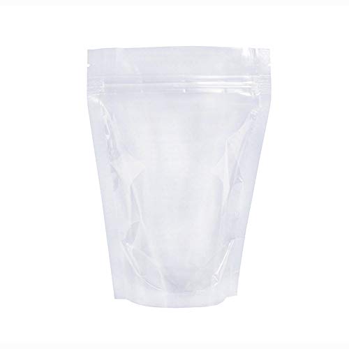 PABCK 100 Pack (Outside Size 3.9x5.9 inch)(Inside Size 3.54x3.66 inch) Clear Resealable Stand Up Bags Heat Seal Zipper Lock Leakproof Storage Pouch for Zip Food Storage Lock Packaging with Tear Notch
