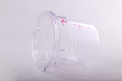Hakka 1 Qt Commercial Grade Round Food Storage Containers With Lids,Polycarbonate,Clear - Case of 5